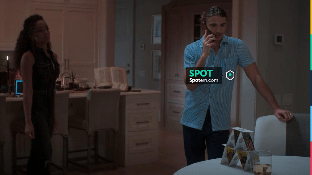 Ted Baker Ramenn Vertical Stripe Jersey Shirt worn by Oliver (Dylan ...