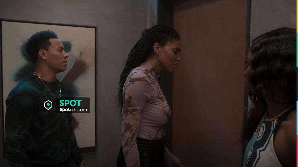 Saint Laurent Archive Logo Tie Dye Crew Sweatshirt worn by Appolo ...