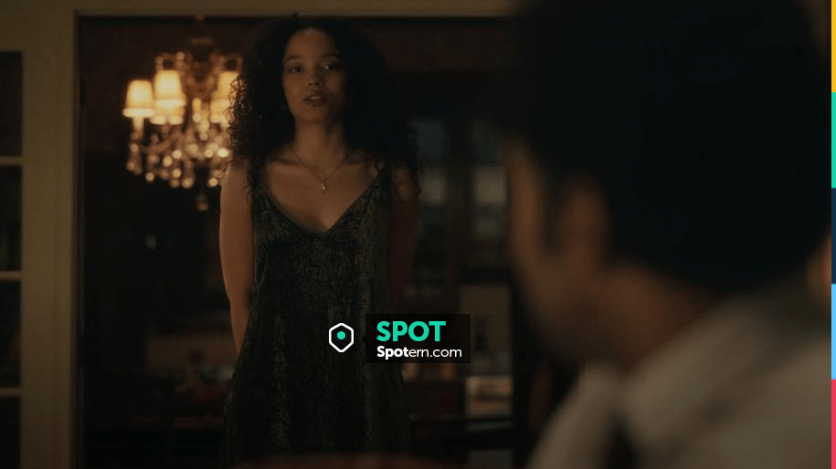 R13 Tie Detailed Silk Trimmed Velvet Dress worn by Zoya Lott (Whitney ...