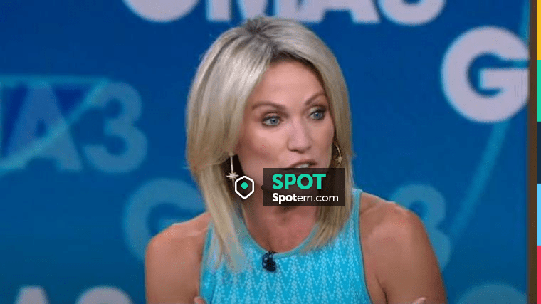 Accessory Concierge Gold Starlight Hoops worn by Amy Robach as seen in ...