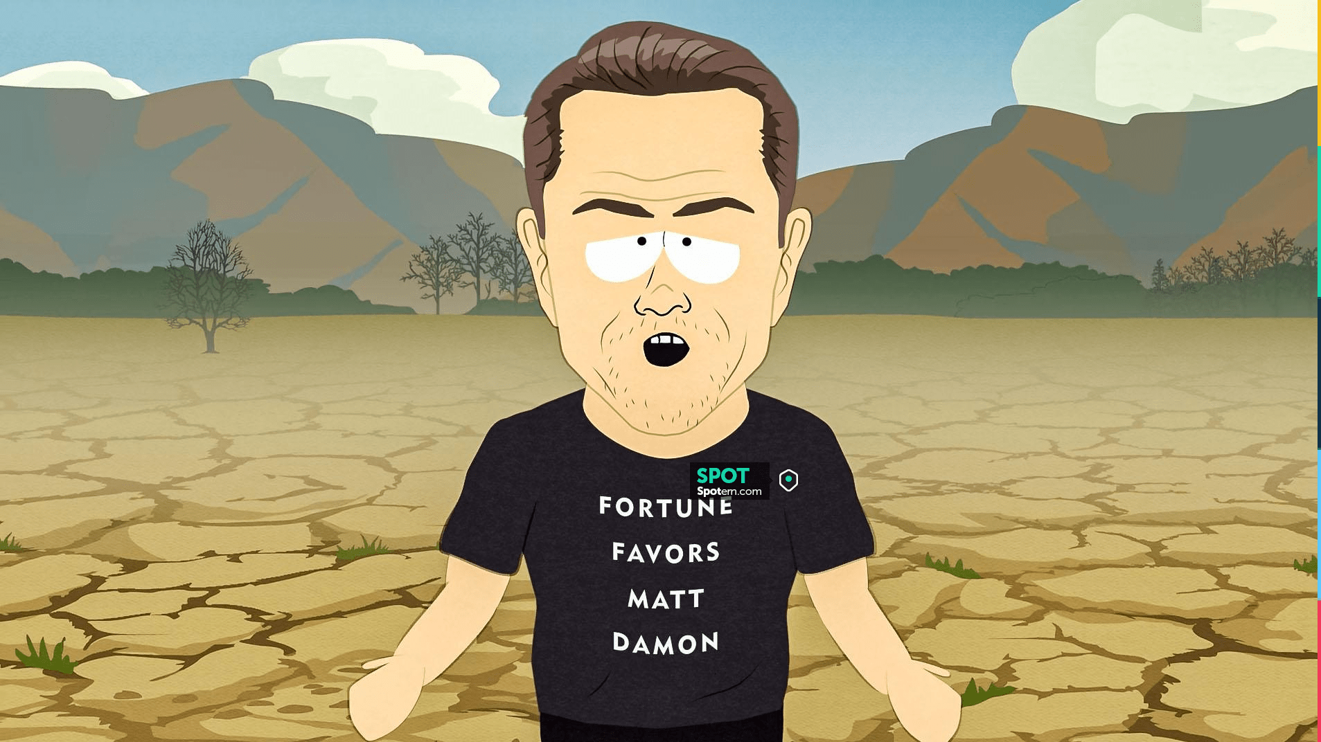 "Fortune Favors Matt Damon" Tee of (Matt Damon) in South Park the ...