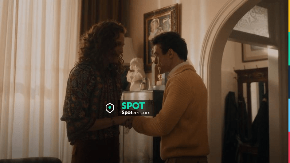 Alice + Olivia Reilly Floral Ruffle Tie Neck Top worn by Gideon as seen ...