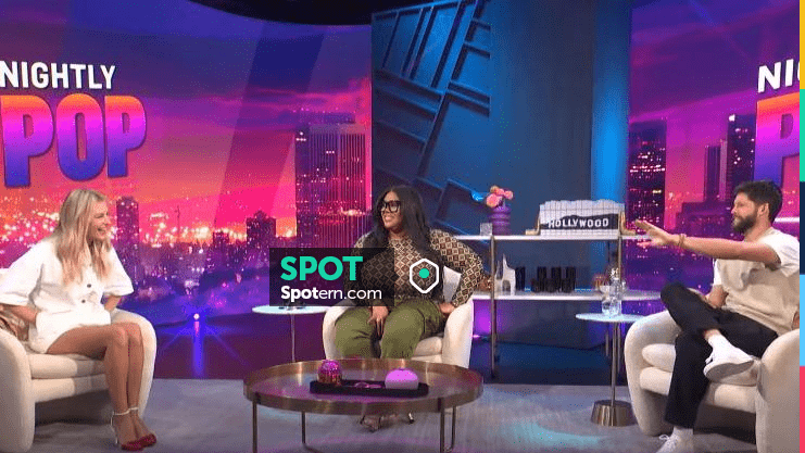 Nina Parker Trendy Plus Size Sheer Printed Mesh Top worn by Nina Parker ...