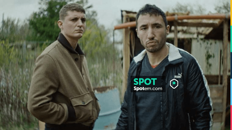 The black Puma jacket worn by Mounir El Khoury (Sofian Khammes) in the film Sentinel South | Spotern