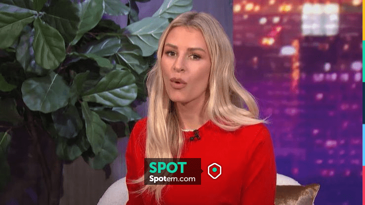 The Row Red Sweater worn by Morgan Stewart as seen in E! News Nightly ...