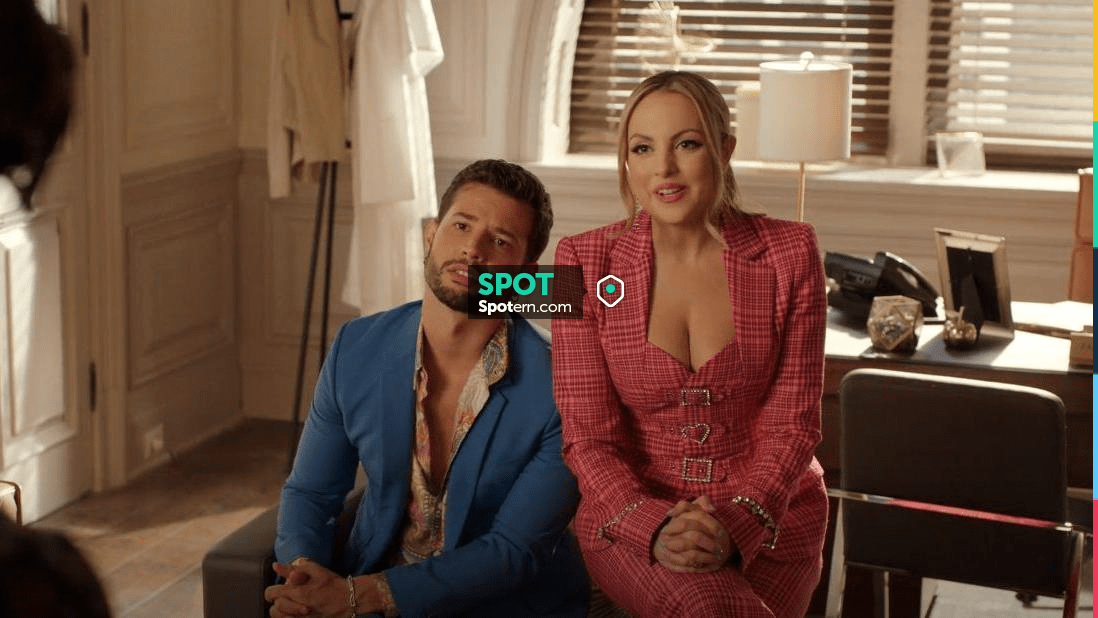 Area Crystal Buckle Hourglass Blazer worn by Fallon Carrington ...