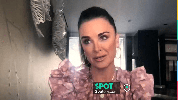 Ulla Johnson Manon Silk Blend Blouse worn by Kyle Richards as seen in E ...