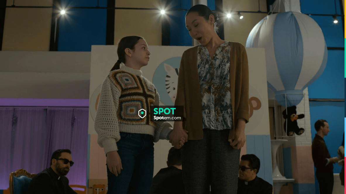 Zara Crochet Panel Sweater worn by Laura Bouchard (Dalya Knapp) as seen ...