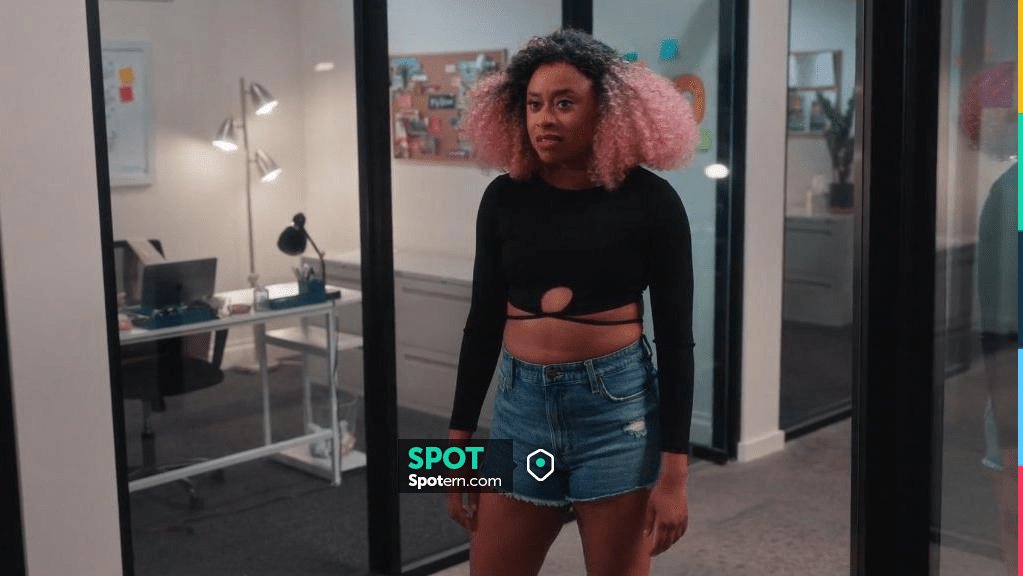 Lee High Rise Cut Off Shorts worn by Phoebe (Phoebe Robinson) as seen ...