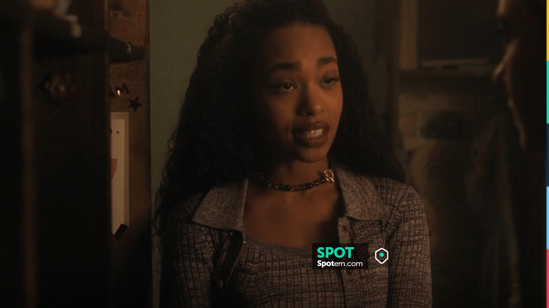 Live The Process Marl Cardi­gan worn by Faran Bryant (Zaria Simone) as ...