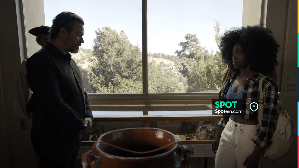 H&M Cotton Crop Shirt worn by Elise (Raven Scott) as seen in American ...