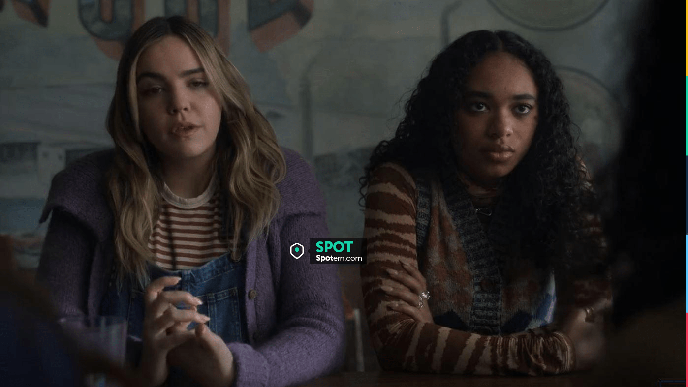 Pistola Lenore Collared Crop Cardigan in Orchid worn by Imogen Adams ...