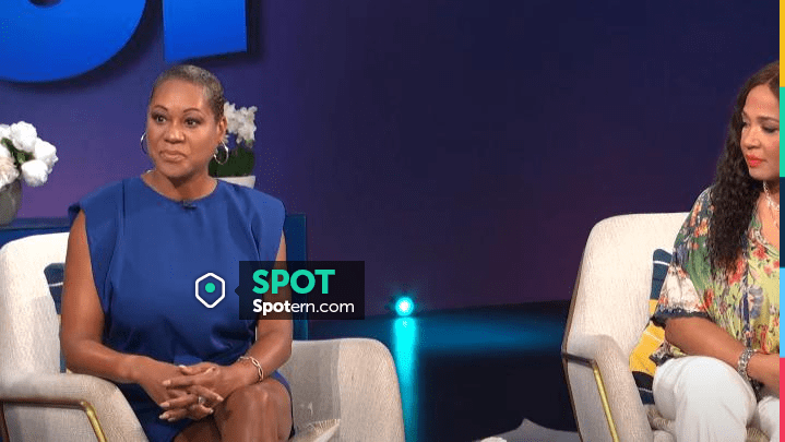 Aqua Tie Waist Dress worn by Monique Kelly as seen in E! News Daily Pop ...