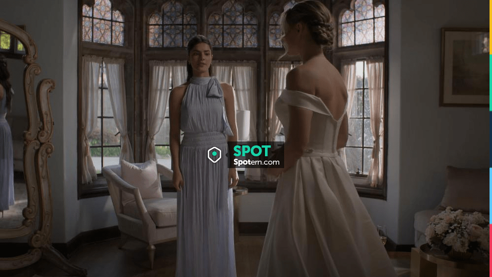 Bcbgmaxazria Xe­nia Hal­ter Maxi Dress worn by Dani (Sara Silva) as ...