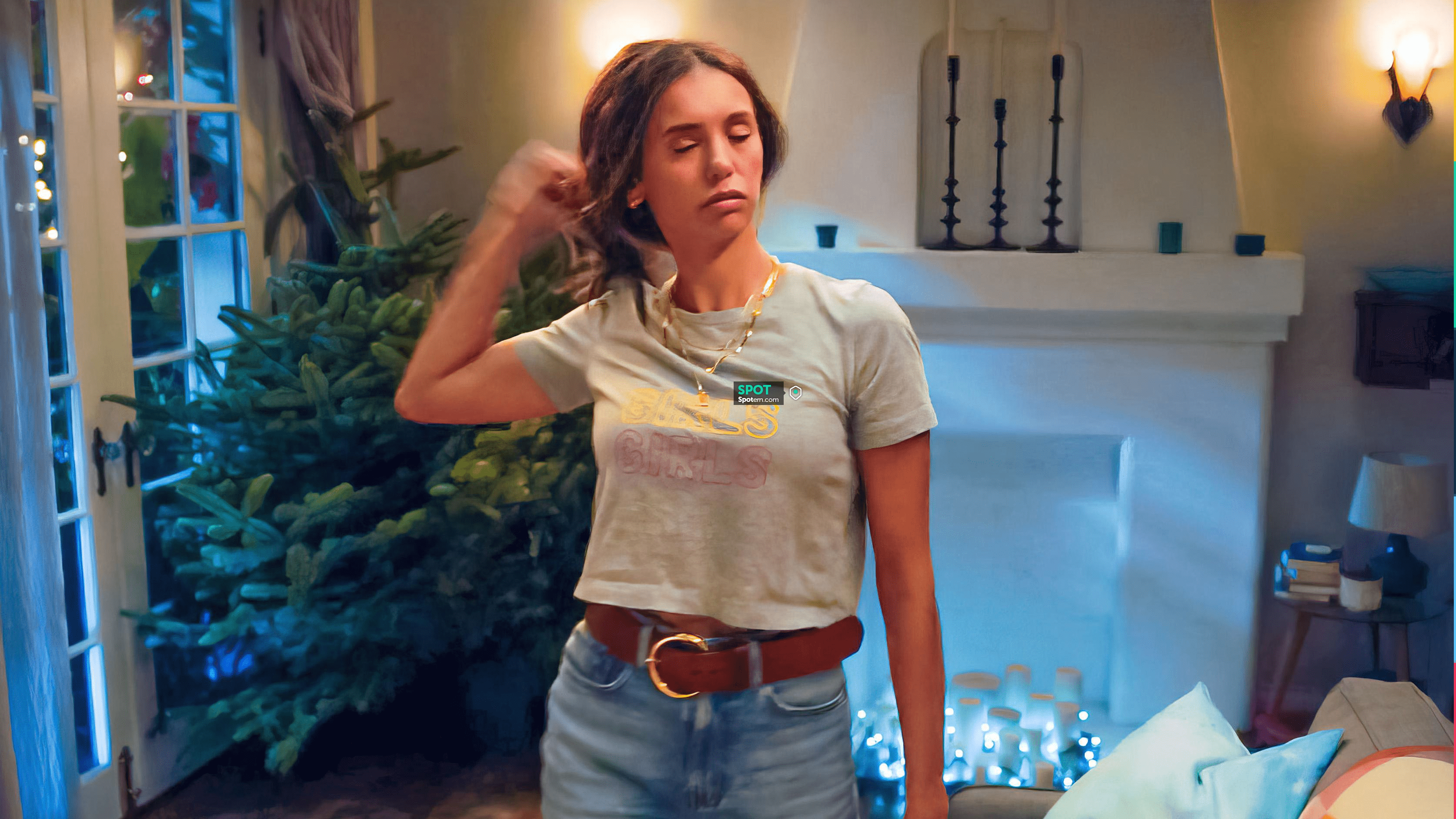 "Girls Girls Girls" Cropped Tee worn by Natalie Bauer (Nina Dobrev) in ...