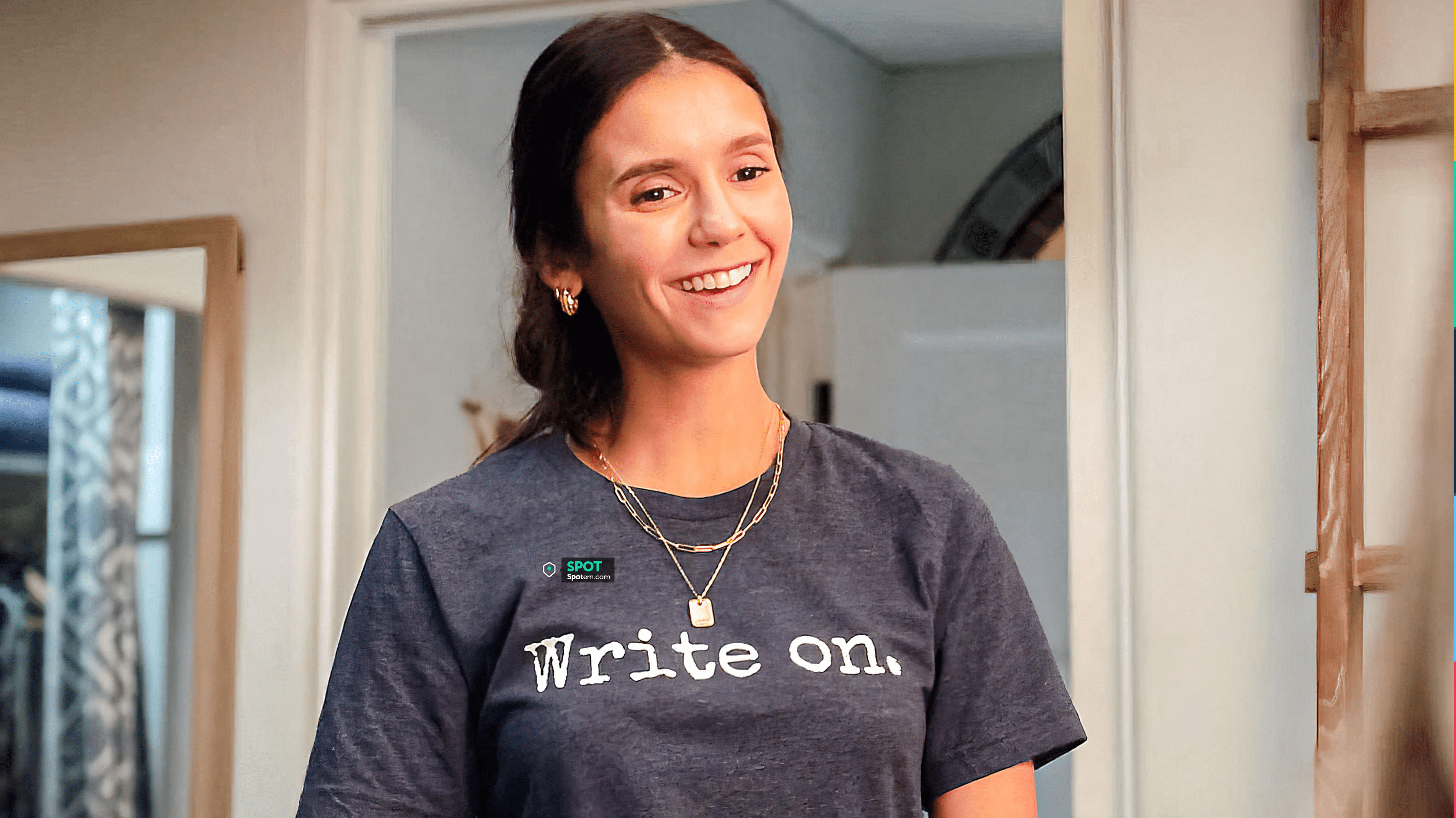 "Write On." Graphic Tee worn by Natalie Bauer (Nina Dobrev) in Love ...