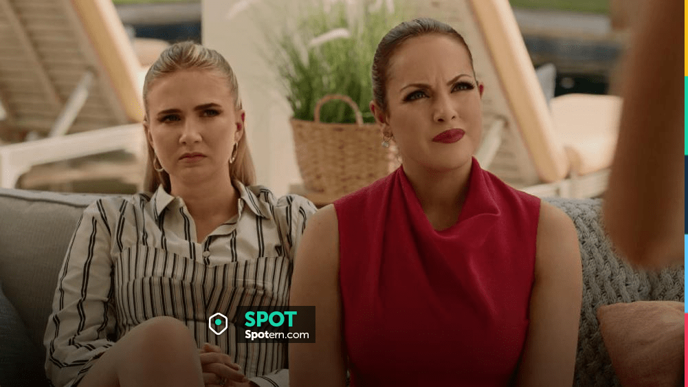 Theory Bustier Shirt Set worn by Amanda Carrington (Eliza Bennett) as ...