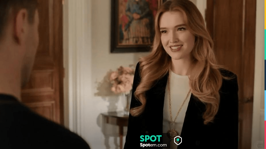 Sequin Super Evil Eye Talisman Medallion Necklace worn by Kirby Anders (Maddison Brown) as seen ...