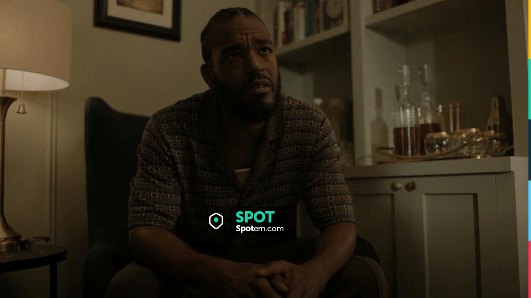 Scotch & Soda Patterned Knit Camp Shirt worn by Trig Taylor (Luke James ...