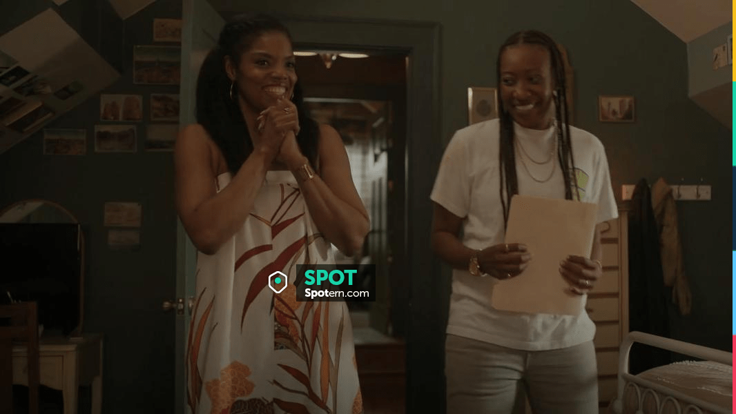 Anthropologie The Waistless Maxi Jumpsuit worn by Nina Williams (Tyla ...