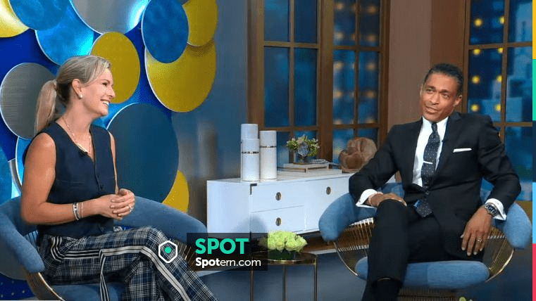 Monse Racing Stripe Vintage Plaid Trousers worn by Jennifer Ashton as ...