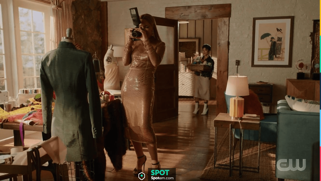 Saint Laurent Leopard Print Sandals worn by Dominique Deveraux (Michael ...