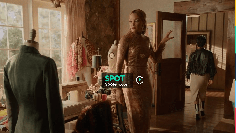 Burberry Sequin Mesh Long Sleeve Dress worn by Dominique Deveraux ...