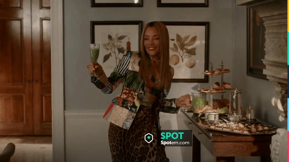 Dolce & Gabbana Leopard Print Wrap Skirt worn by Dominique Deveraux ...