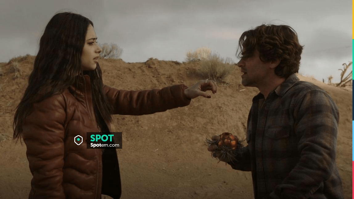 Scully Brown Leather Ribbed Puffer Jacket worn by Liz Ortecho (Jeanine ...