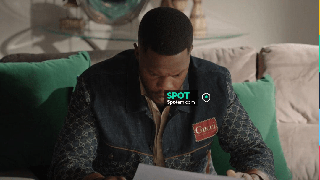 Gucci Eco Organic Denim Jacket worn by Jeff Colby (Sam Adegoke) as seen ...