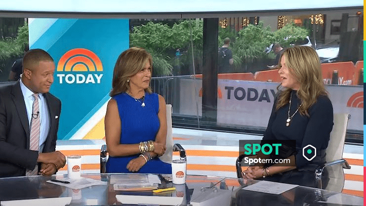 Shoshanna Reade Rib-Knit & Faux Leather Midi-Dress porté par Jenna Bush ...