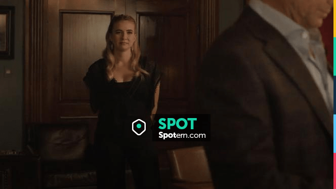 Iro Baltimore Sheer Faux Wrap Top worn by Amanda Carrington (Eliza ...