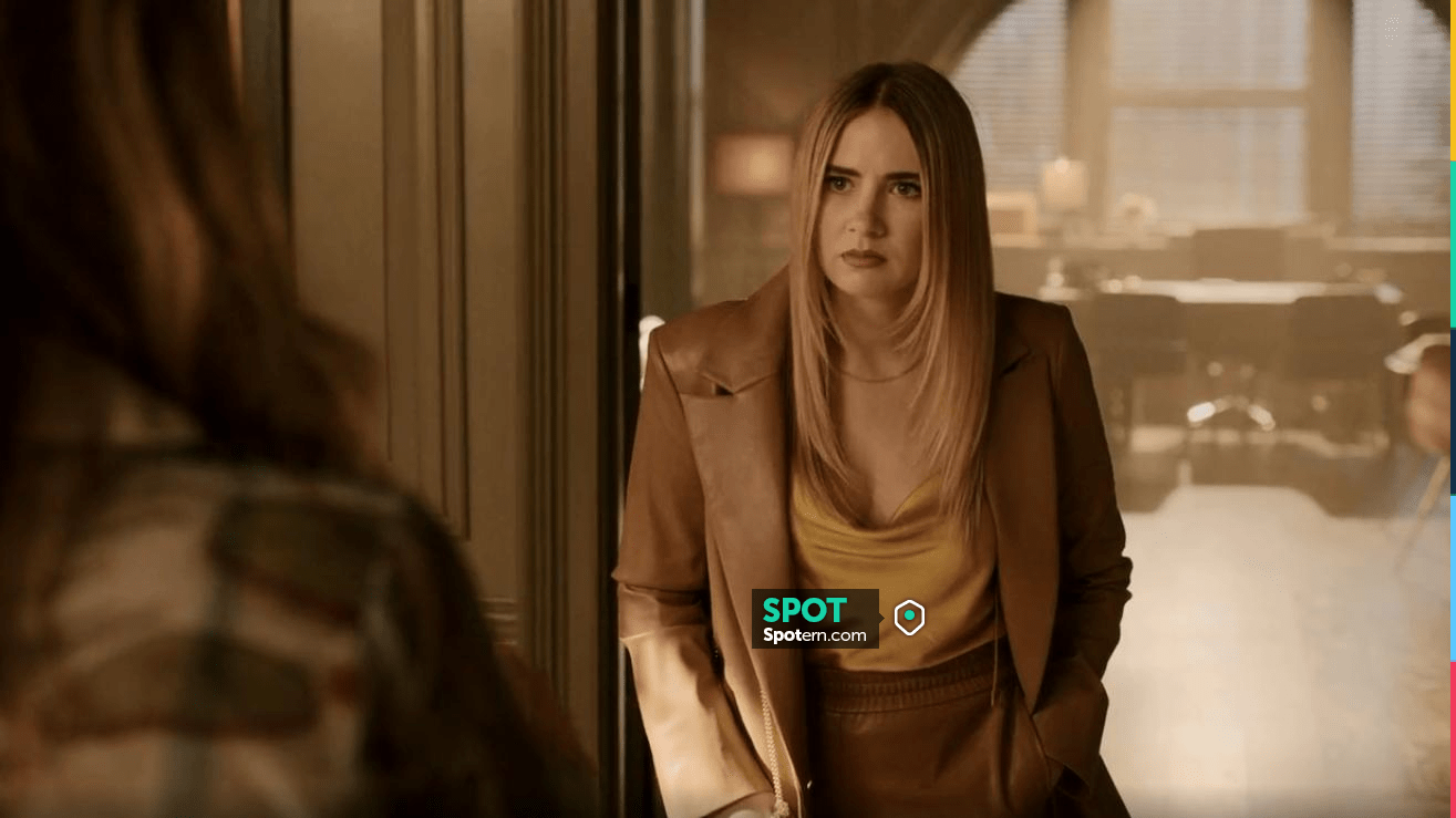 Vince Draped Cami Top worn by Amanda Carrington (Eliza Bennett) as seen ...