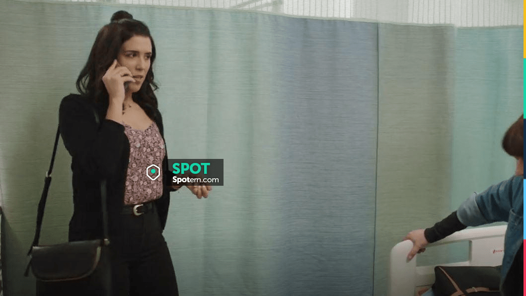 OLD NAVY Ruffle-Trimmed Cami Blouse Navy Floral worn by Shannon Ross ...