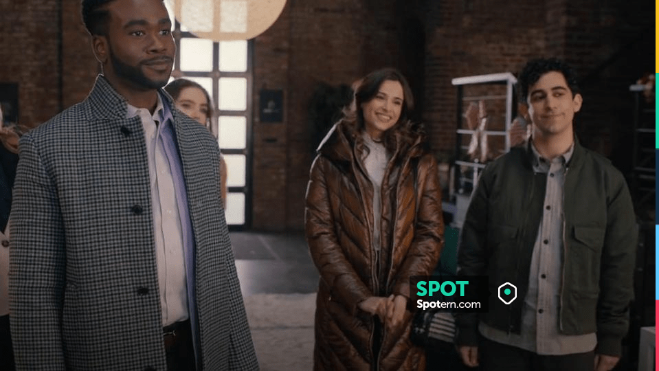 Banana Republic Bomber Jack­et worn by Justin Coleman (Roby Attal) as ...