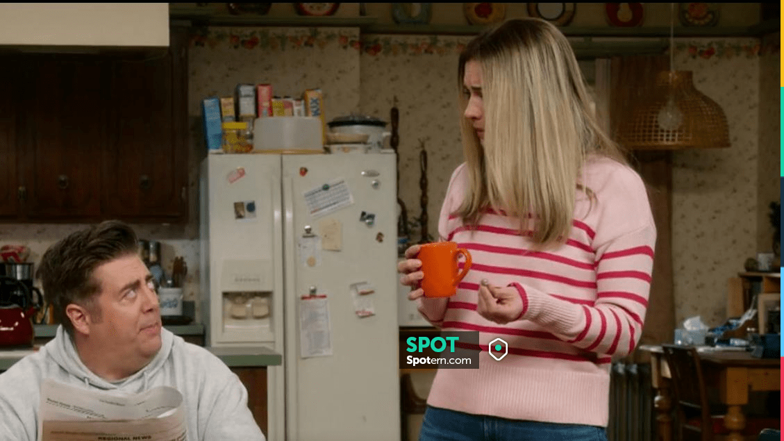 Philosophy Pink Striped Sweater worn by Allison McRoberts (Annie Murphy ...