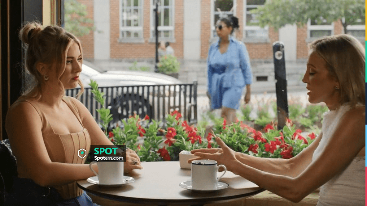 Staud Alice Vegan Leather Corset Top worn by Amanda Carrington (Eliza ...