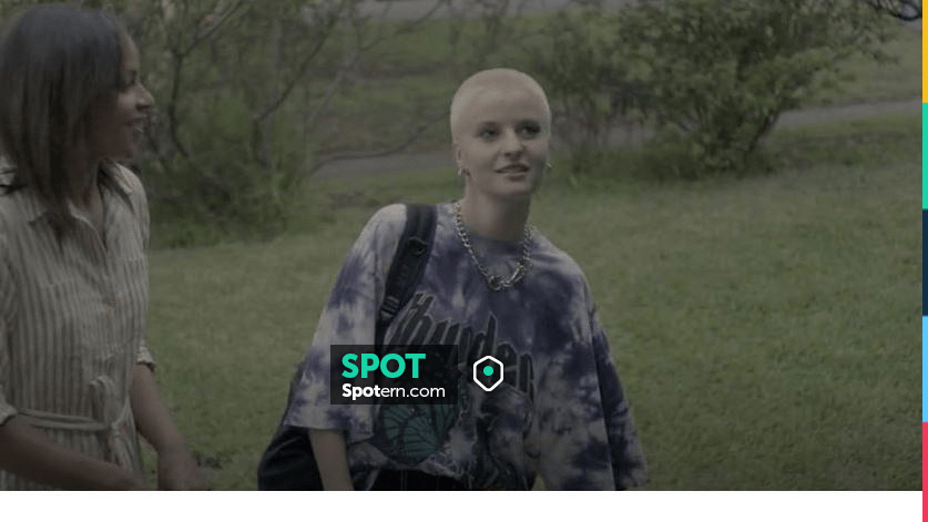 Collusion Uni­sex Over­sized T-shirt with Thun­der Print in Purple Tie ...