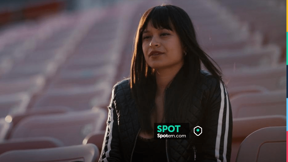 Bcbgmaxazria Morgan Quilted Bomber Jacket worn by Pippa (Sonia Mena) as ...