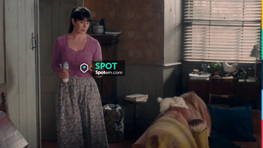 Alpine Cardigan in Rose worn by Louisa Glasson (Caroline Catz) as seen ...