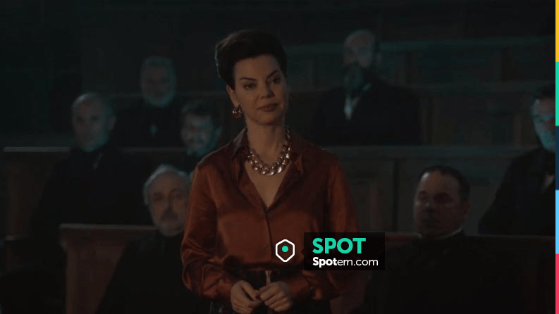 L'Agence Bianca Silk Blouse worn by Alberta Casey (Jennifer Kirby) as ...
