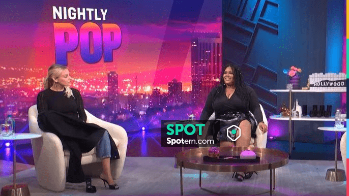 Nina Parker Trendy Faux-Leather Skirt worn by Nina Parker as seen in E ...