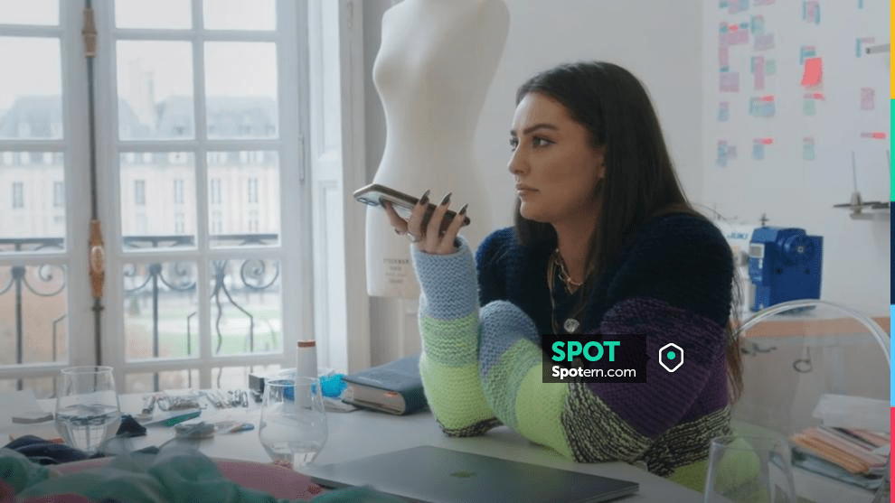 Germanier Collarless Stripe-Knit Jacket porté par Victoria Zito comme ...