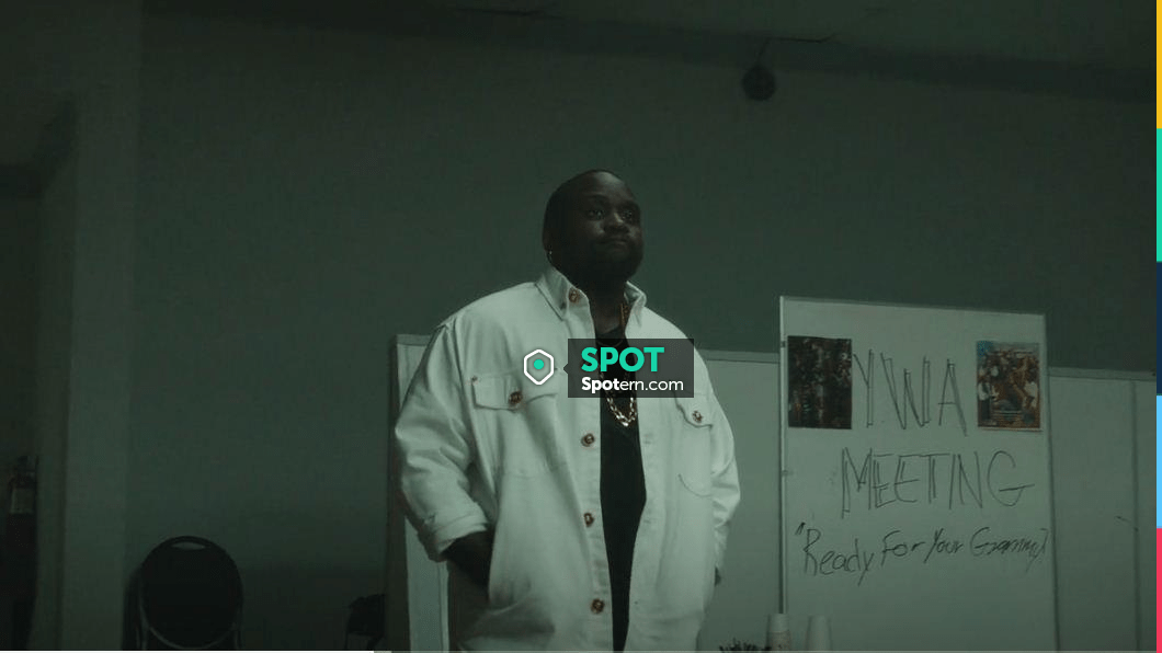 Versace Men's White Denim Jacket worn by Alfred 'Paper Boi' Miles ...