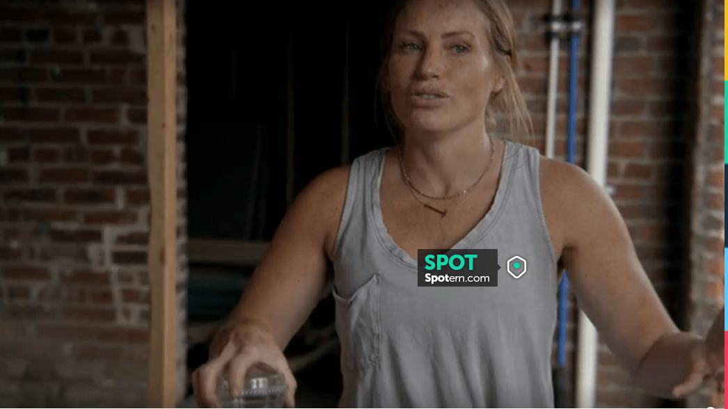 Z Supply Pocket Racer Tank worn by Karen Laine as seen in Good Bones ...