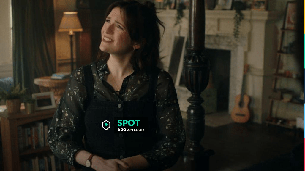 New Look Black Denim Button Front Pinafore Dress worn by Alison Cooper ...