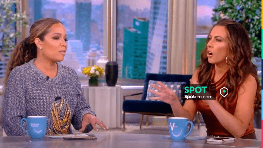 Veronica Beard Tam Silk Satin Top worn by Alyssa Farah as seen in The ...