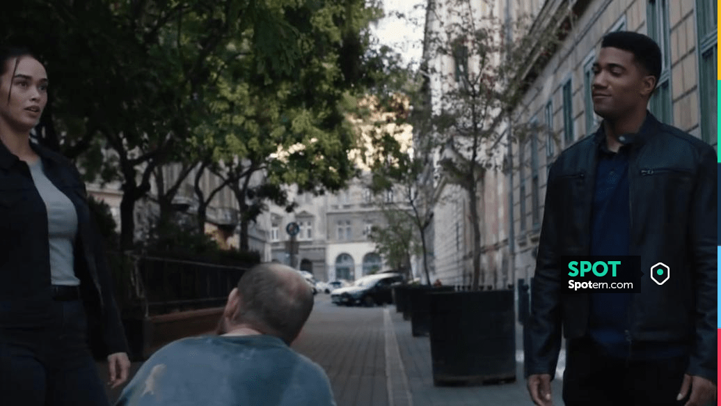 John Varvatos Star Usa Mo­to Jack­et worn by Special Agent Andre Raines ...