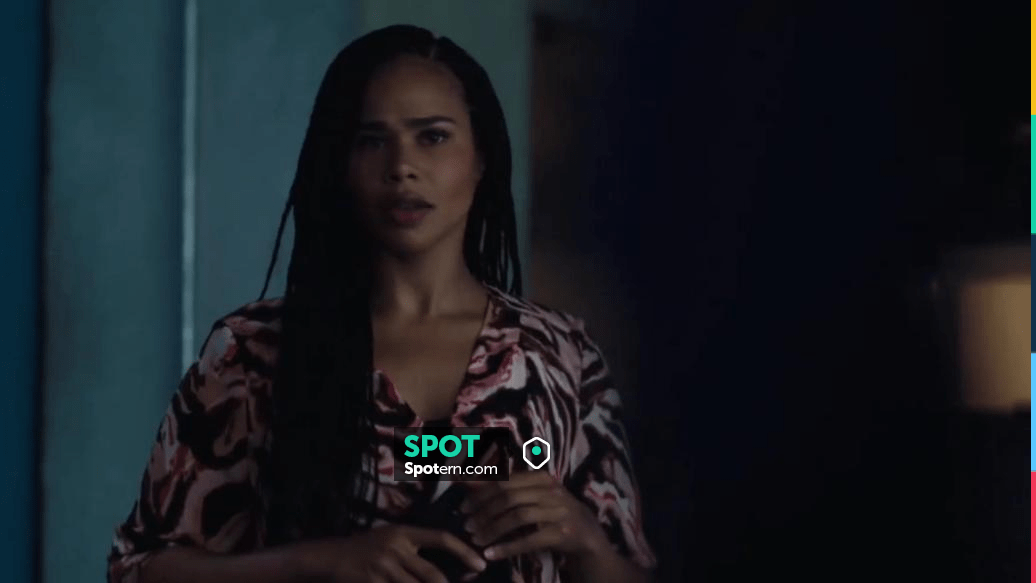 Halogen Cross Front Blouse worn by Special Agent Sheryll Barnes (Roxy ...