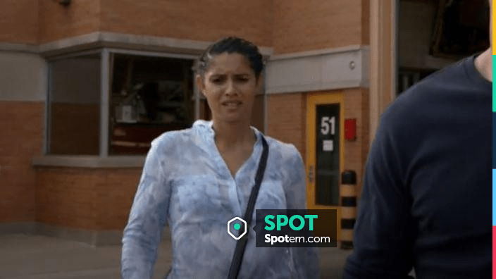 Bella Dahl Watercolor Print Button Down Blouse worn by Stella Kidd ...